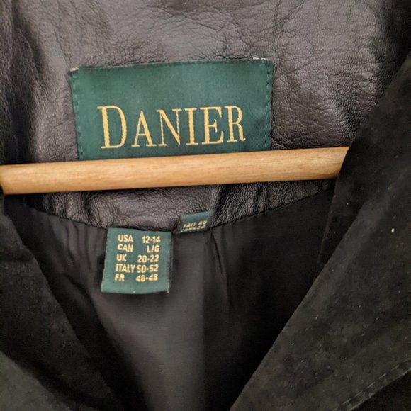 Danier | Jackets & Coats | Danier Suede And Leather Jacket Size2 Black With Pockets Leather ...